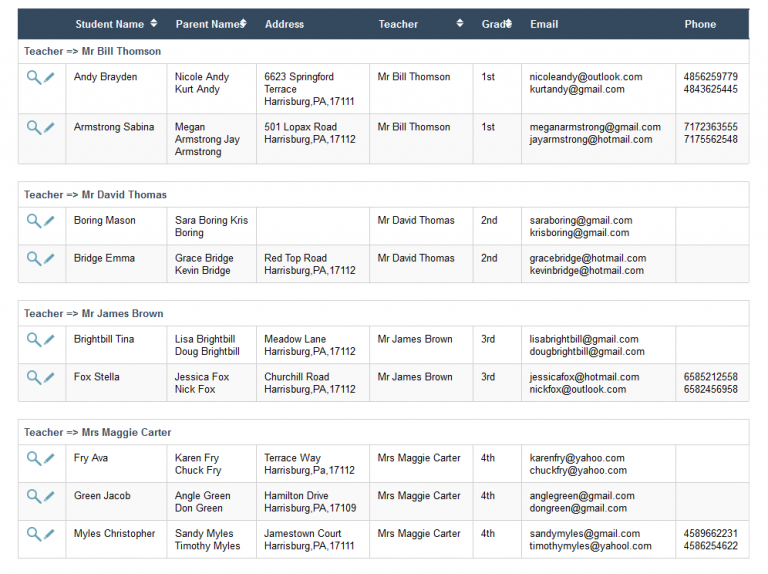 Student Directory - RunPTO