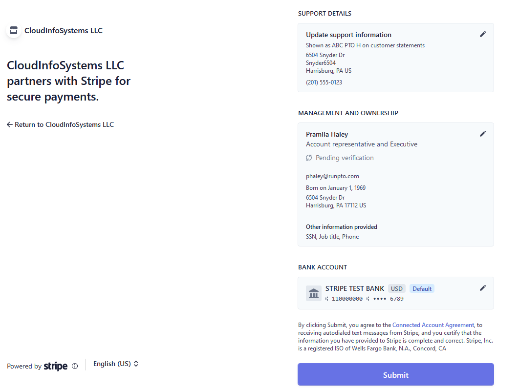 Creating your Stripe Connect Account - RunPTO