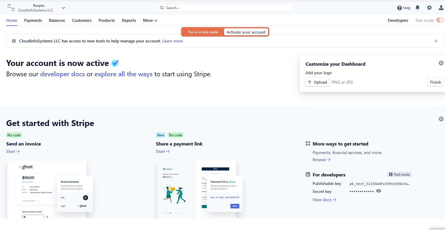 Creating your Stripe Connect Account - RunPTO
